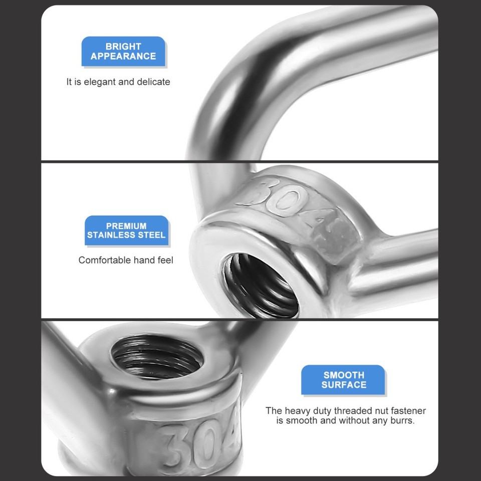 4 Pcs Ceiling Hooks Heavy Duty Triangle Ring Nut Shape Thread Eye | eBay UK