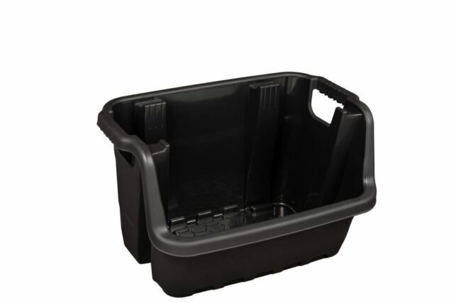 strata Heavy Duty Stackable Stacking Crate - Black for sale online ...