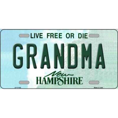 Grandma New Hampshire Novelty Metal Vanity License Plate Tag LP-11152 ...