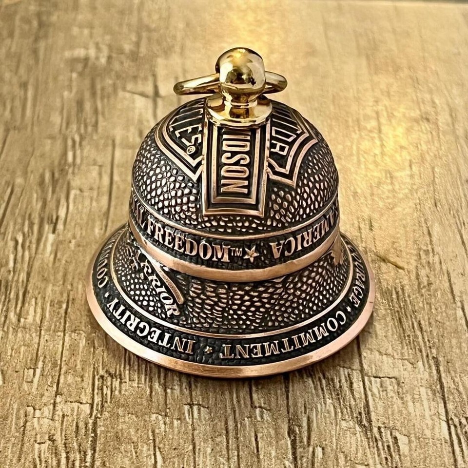 Harley Davidson Wounded Warrior Copper Coin Biker Guardian Gremlin Bell ...