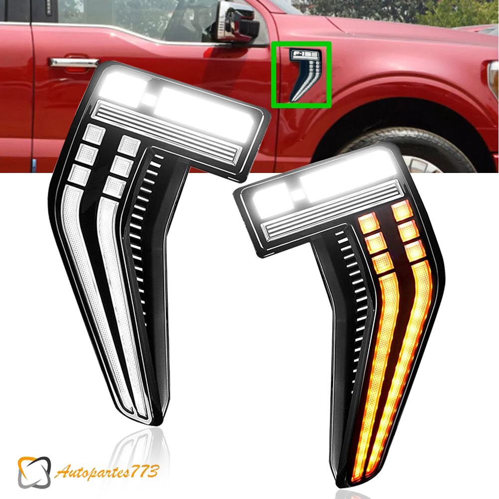 LED Fender Lights LED Front Fender Marker Lights For Ford F150 2021 ...