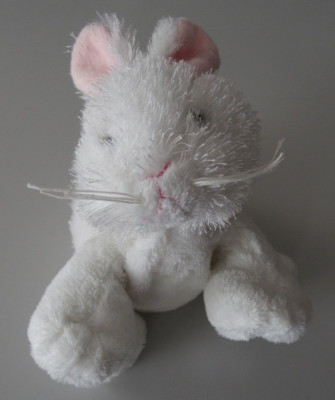 Webkinz White Fluffy Easter Bunny Rabbit Stuffed Plush Lovey Toy NO ...
