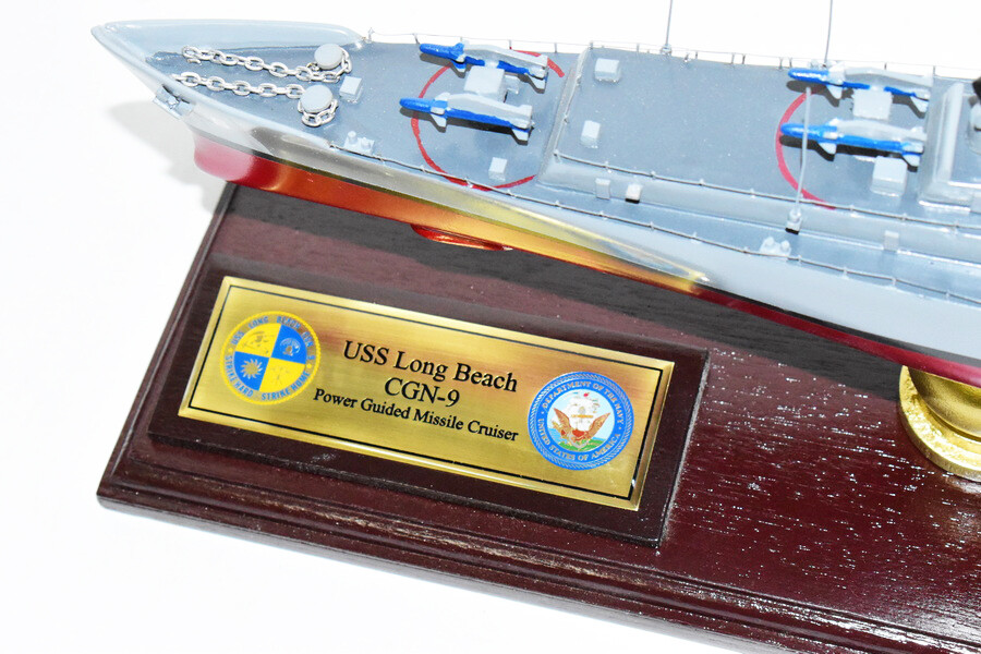 USS Long Beach CGN-9 Model,Navy,Scale Model,Mahogany,Long Beach Class ...