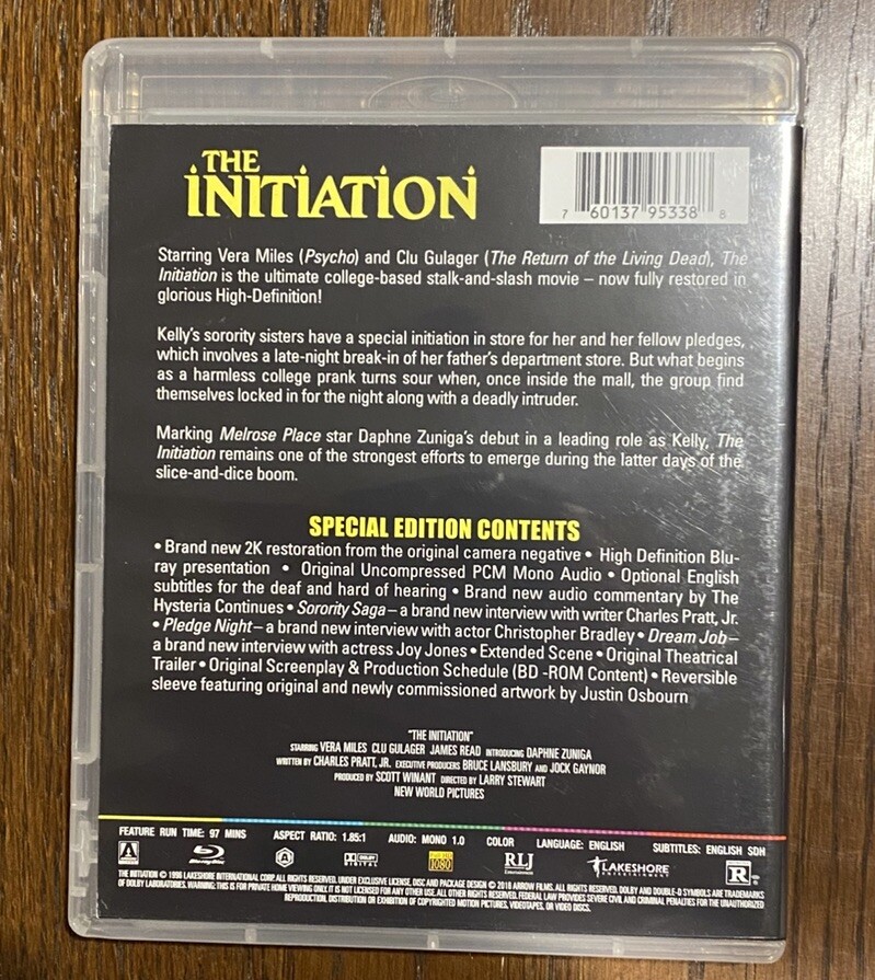 The Initiation (Blu-ray, 1984) Arrow Video OOP 760137953388 | eBay