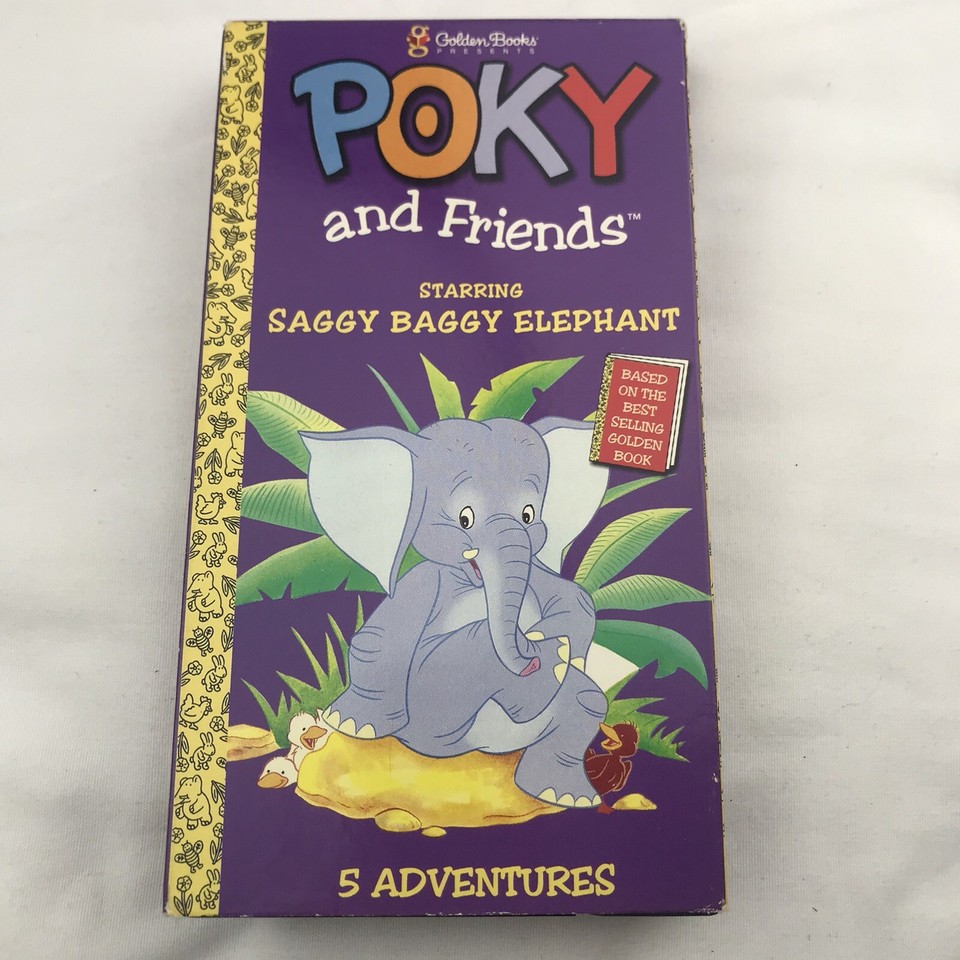 Poky and Friends Saggy Baggy Elephant Golden Books Home Video VHS 90s ...