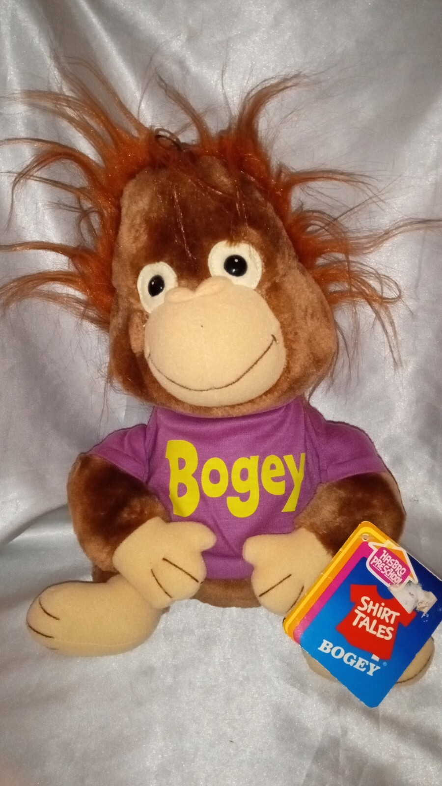 VINTAGE 1983 SHIRT TALES PURPLE SHIRT BOGEY ORANGUTAN MONKEY PLUSH w ...