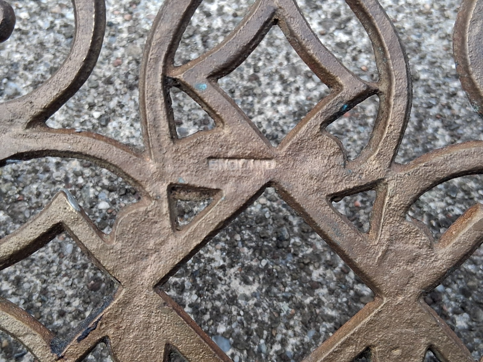 Antique Brass & Iron Fireplace Hearth , Pot Trivet Bird Claw Feet ...