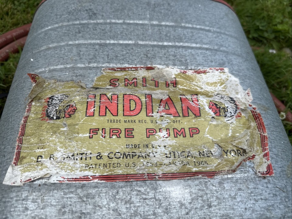 Vintage D.B. Smith Indian Backpack Brush Fire Extinguisher with Hand ...