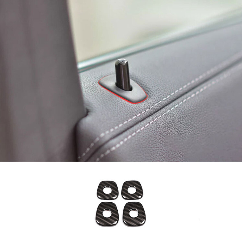 Inner Door Carbon Fiber Lock Down Bolt Ring Trim For BMW 3 Series G20 ...