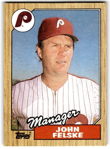 1987 Topps Baseball Cards John Felske Philadelphia Phillies #443 | eBay