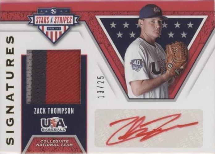 2019 Panini USA Baseball Stars & Stripes - Signatures Zack Thompson #S ...