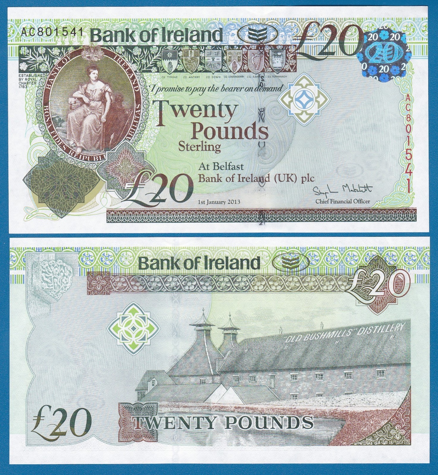 Northern Ireland 20 Pounds P 88 2013 UNC | eBay