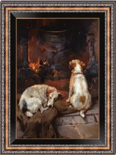 handmade Old Master-Art Antique Oil Painting Animal hunting dog on canvas 24x36" | eBay