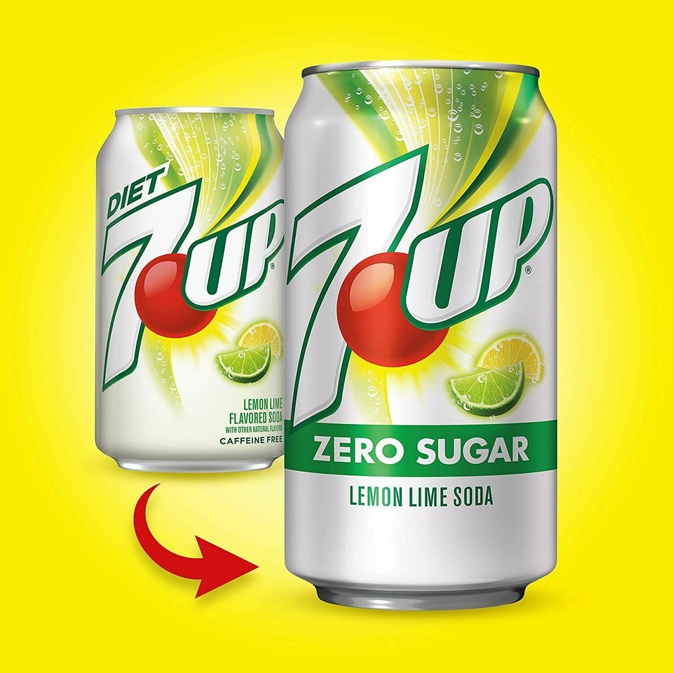 7UP Lemon Lime Zero Sugar Diet Soft Drink 12 oz Cans (Pack Of 12) Free ...