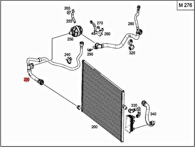 Genuine Mercedes-Benz Filling Hose 2055016900 / 205-501-69-00 OEM for ...
