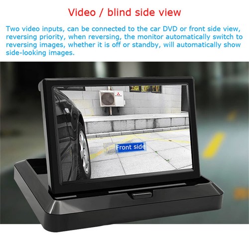 Foldable 5in Car Rear View Monitor Night Vision Backup Camera DVD ...