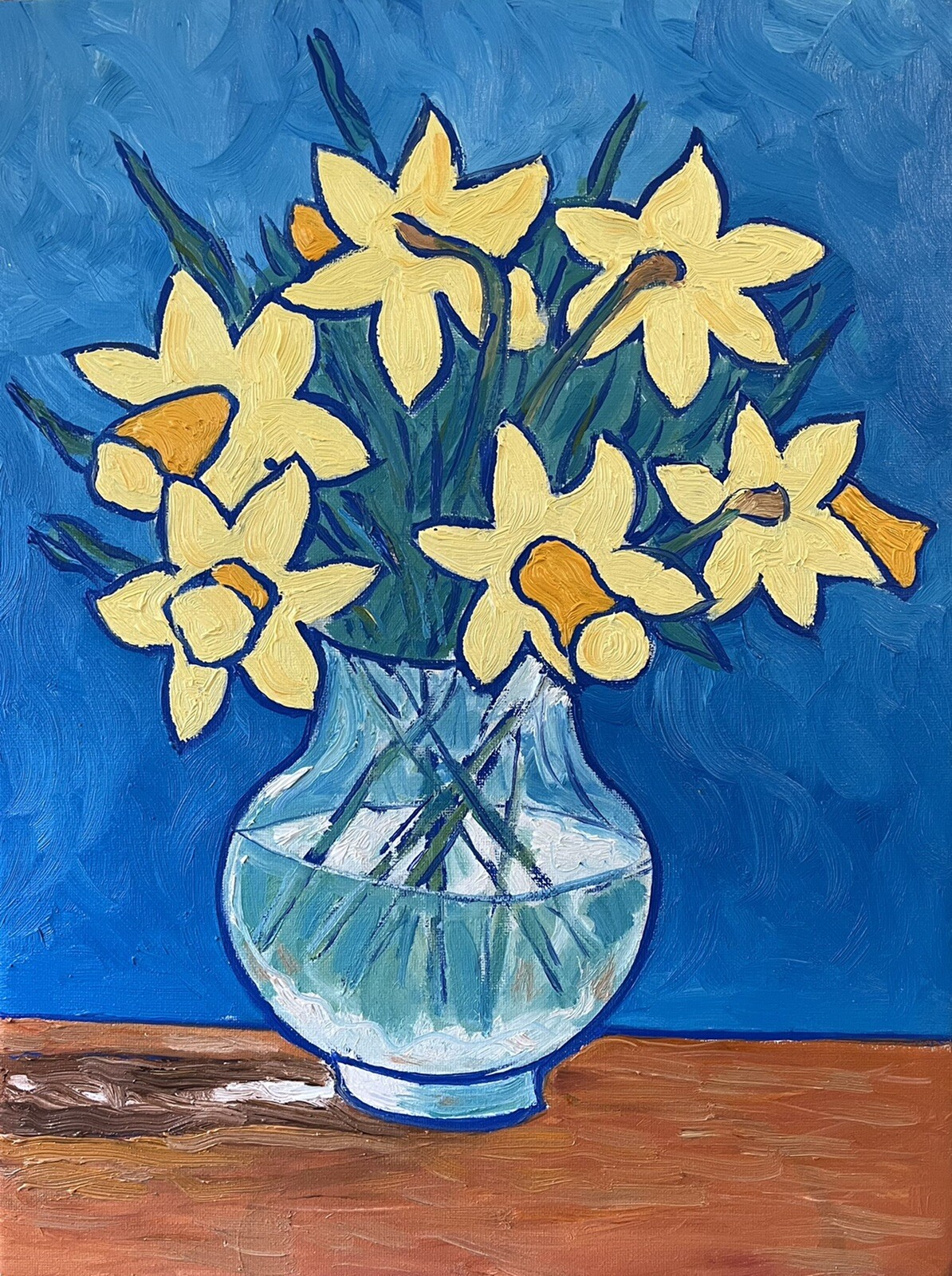 Original Oil Painting “Spring Daffodils’ by Brian Pinnell | eBay