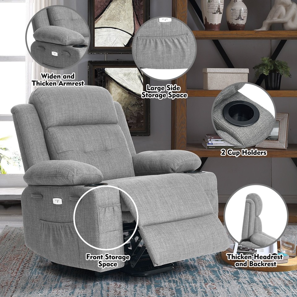 Power Lift Chair for Elderly ,Recliner Chair with Heating and Massage ...