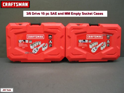 *EMPTY CASES* CRAFTSMAN 10pc STANDARD & 10pc METRIC 3/8 DRIVE RATCHET ...