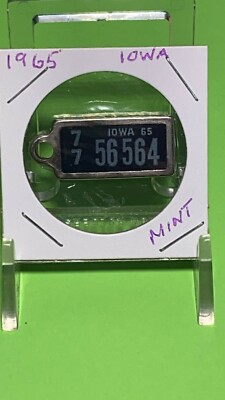 Vintage 1965 IOWA DAV Tag (77 56564) | eBay