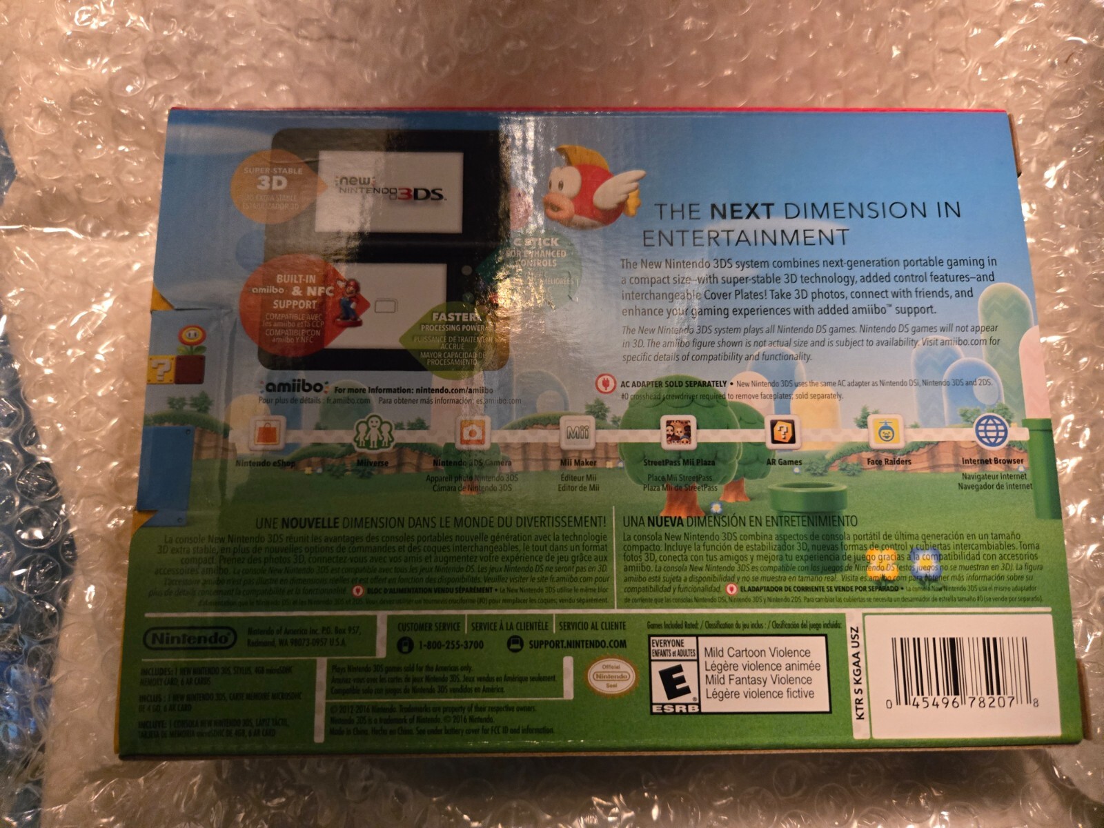 Nintendo 3DS Original Super Mario Edition 4GB Handheld System - Black ...
