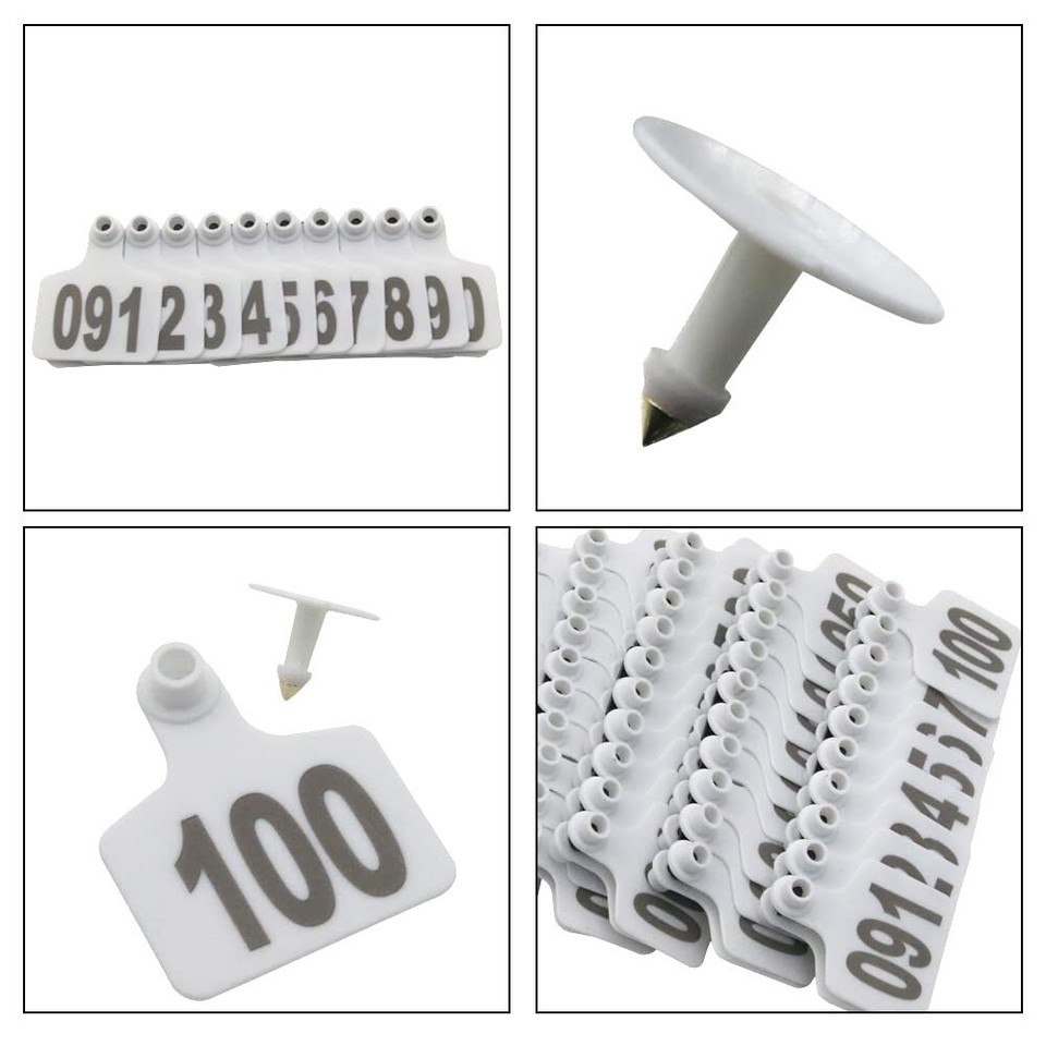 Cattle Ear Tags Large Plastic Livestock Ear Tag Marker for Pig Goat ...