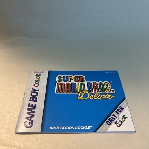 SUPER MARIO BROS DELUXE INSTRUCTION BOOKLET NINTENDO GAME BOY COLOR ...
