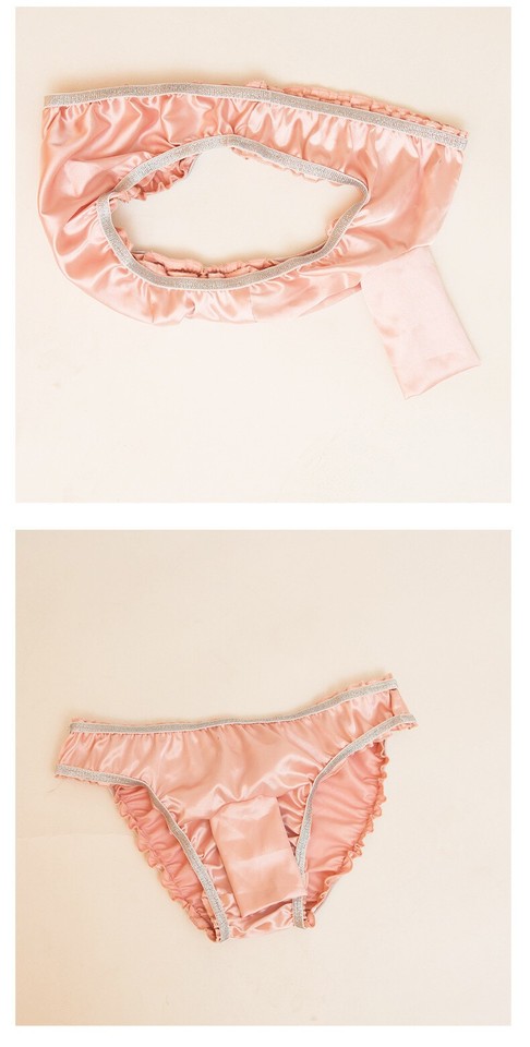 Men's Triangle Underwear Sexy Ice Silk Fun Jj Set Low Waist Fun ...