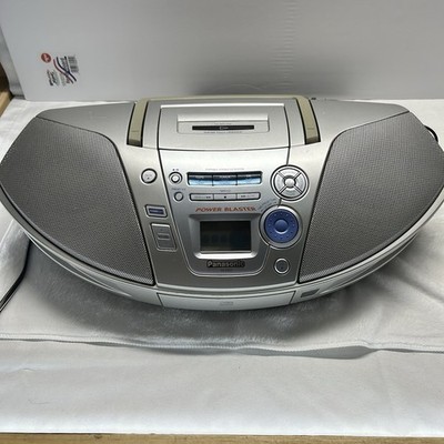Panasonic RX-ES25 CD/Radio/Cassette Boombox NO REMOTE Y2K SILVER 2001 ...