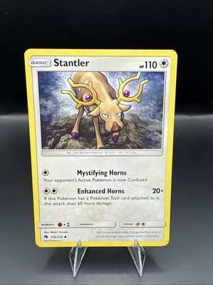 Stantler 156/214 Lost Thunder LP/NM Regular Uncommon Pokemon TCG Card ...