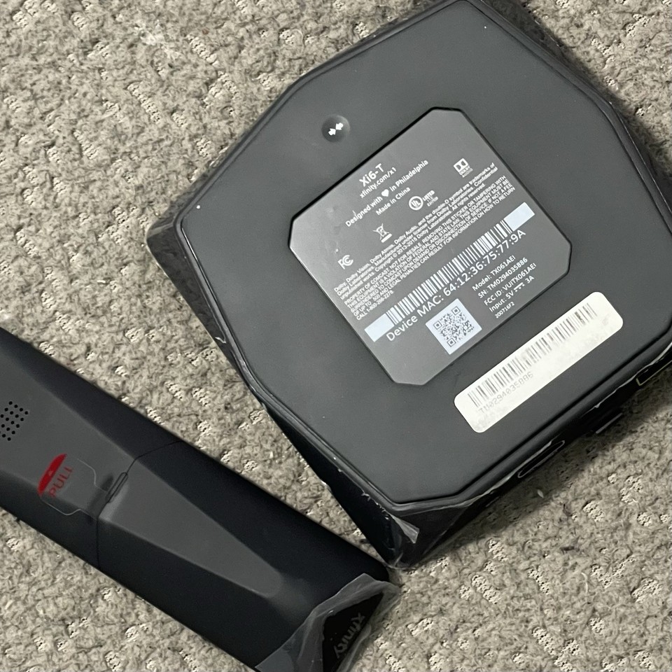 Xfinity Xi6-T Streaming Box Black Ethernet Port Cable TV Receiver ...