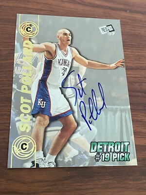1997 Scot Pollard Press Pass Basketball Rookie Draft Pick Autograph | eBay