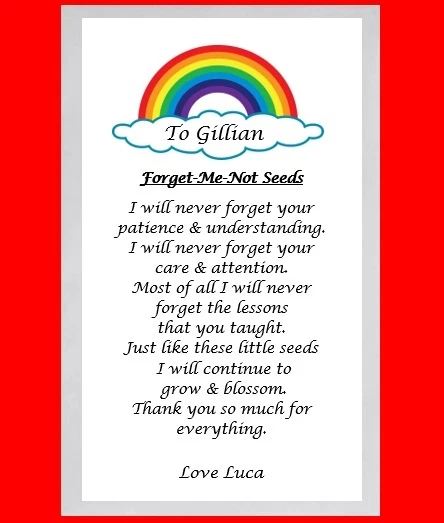 End Of Year Poem For Teacher