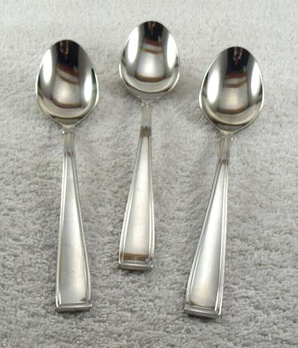 Benson Soup Spoon Lot of 3 Reed & Barton 18/10 Glossy Stainless ...