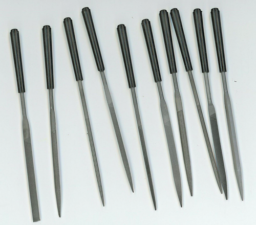 10 Needle Files for Crafts Hobby Steel 3 mm x 140 mm Flat Round Triangle Shapes | eBay