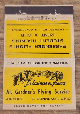 MATCHCOVER Al Gardner Flying Service East Conneaut Ohio | eBay
