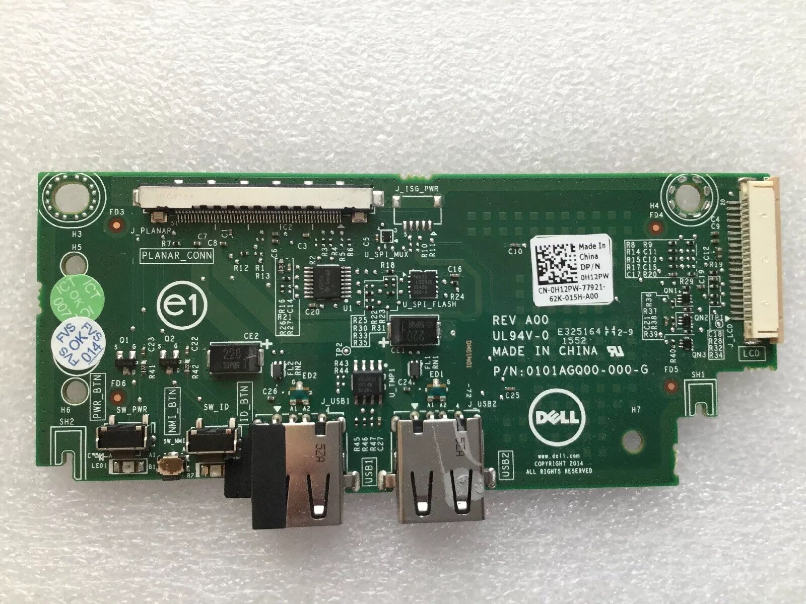 H12PW DELL POWEREDGE R430 FRONT PANEL I/O 2X USB POWER BUTTON | eBay