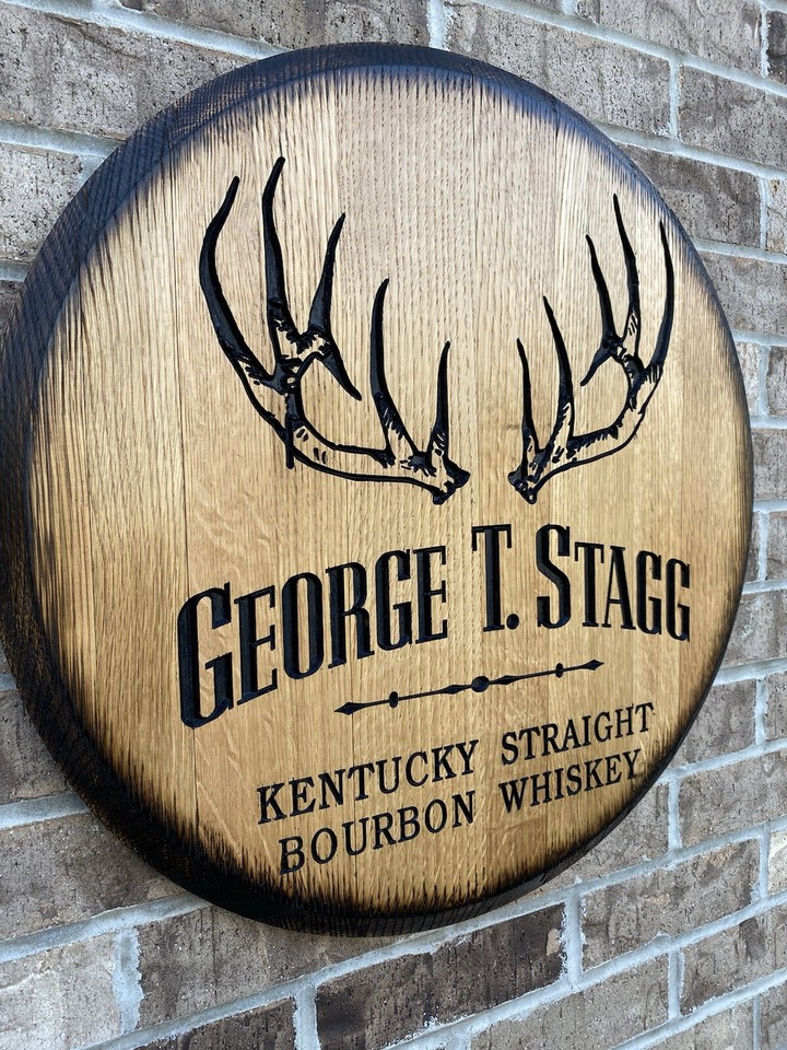 Authentic George T Stagg Logo Distillery Bourbon Barrel Head 21 ...