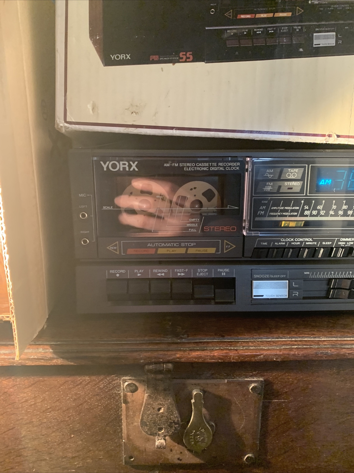 vintage alarm clock Yorx M2489-5 stereo cassette player | eBay