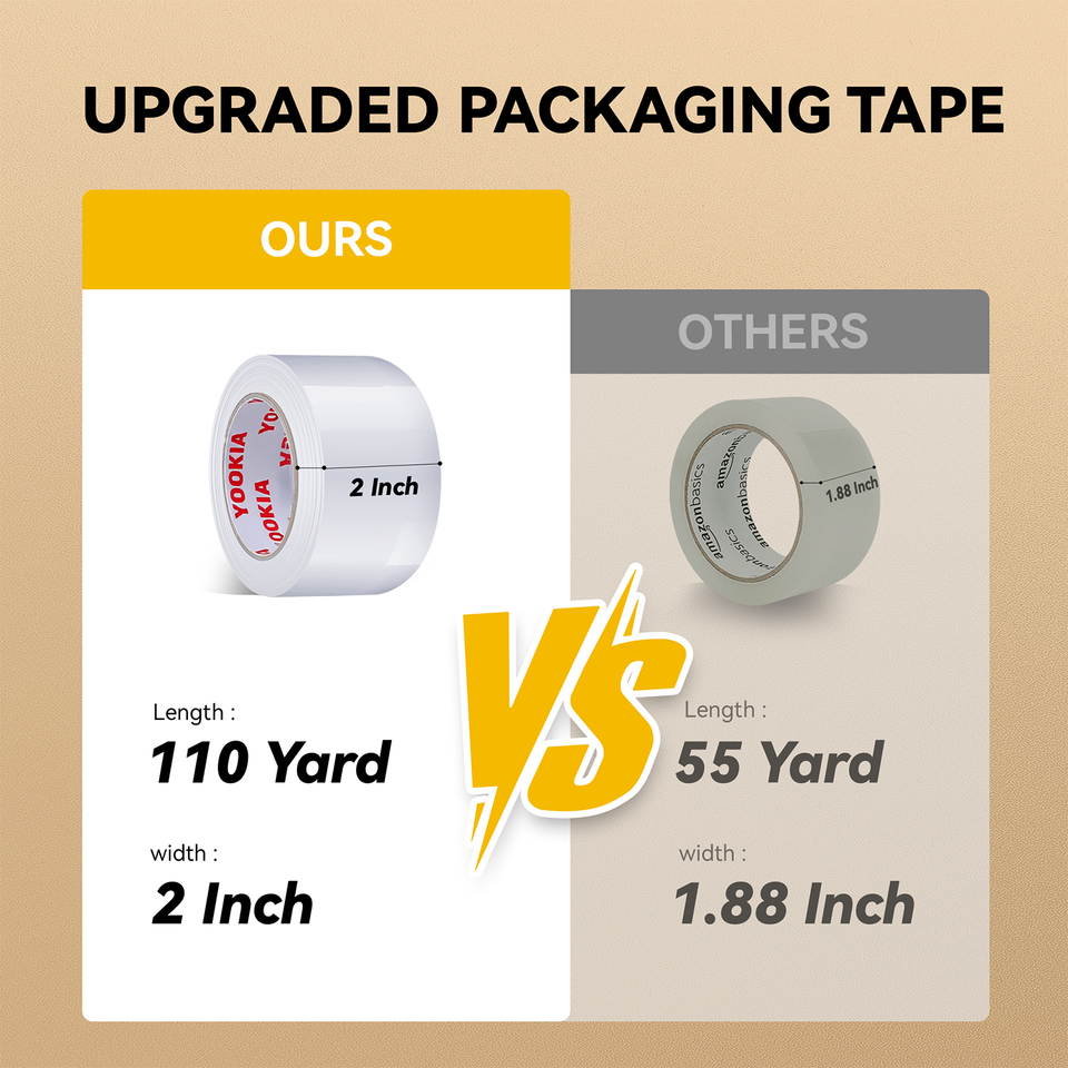6/12/18 Rolls Shipping Packaging Box Packing Sealing Tape 2mil 2"x110 ...