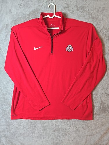 Nike Ohio State Buckeyes Pullover Mens 3XL Dri Fit Lightweight 1/4 Zip ...