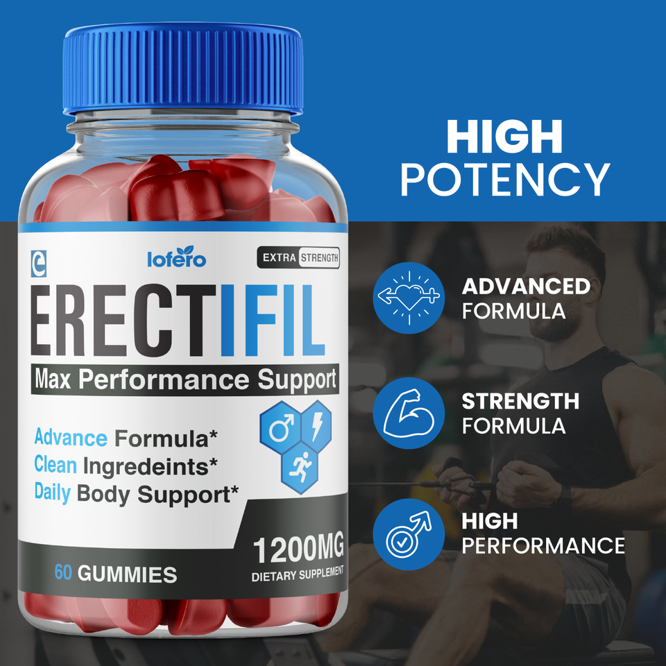 (2 Pack) Erectifil Male Gummies, Advanced Men Performance Support (120 ...