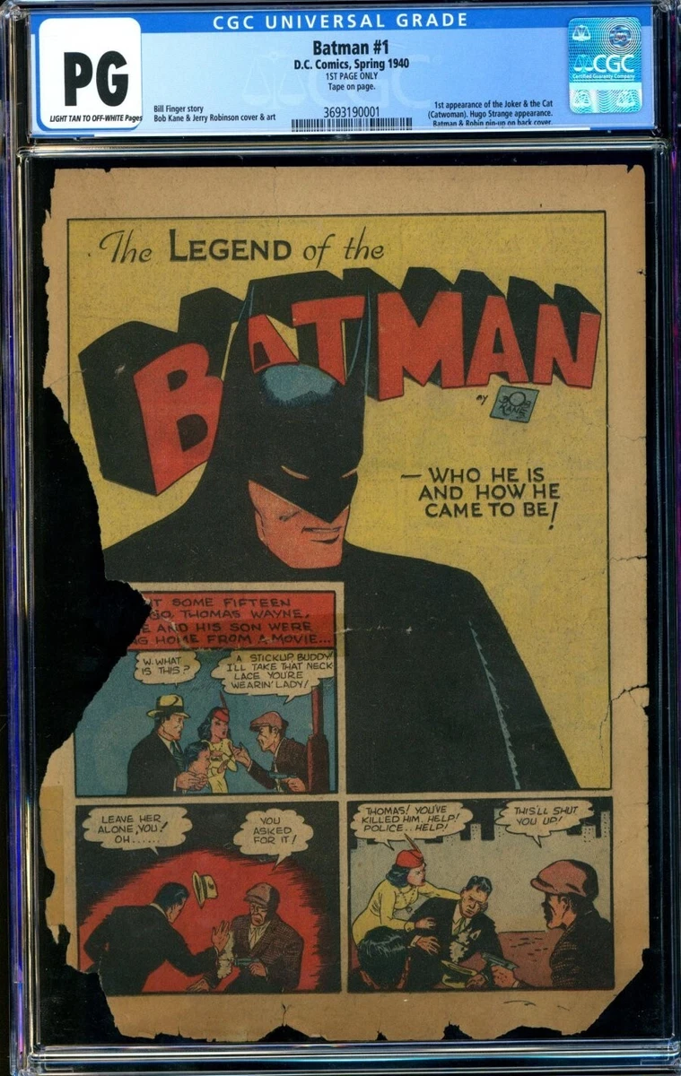 Vintage Batman Comic Book Page