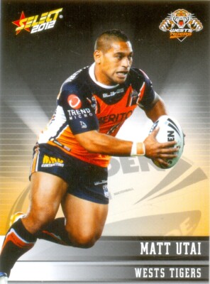 2012 Select NRL Champions Common Card 192 Matt Utai - Wests Tigers ...