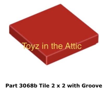 Lego 1x 3068b Red Tile 2 x 2 with Groove Spyrius 6949 | eBay