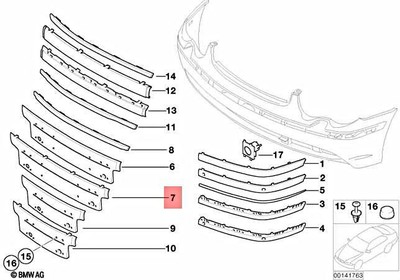 Genuine BMW E65 E66 730Li 735Li 745Li Licence Plate Base Primed ...