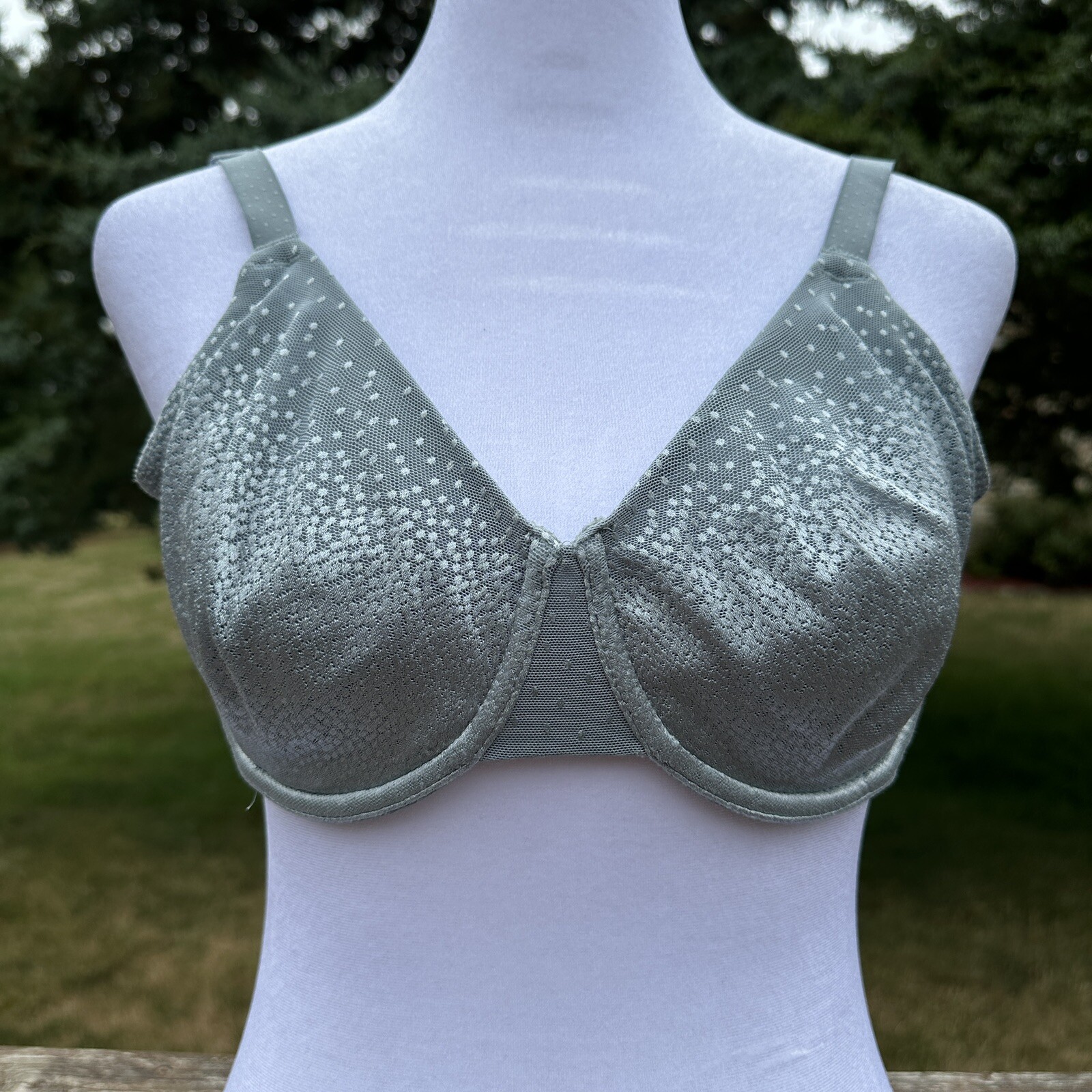 Wacoal seafoam green back appeal underwire bra Sz 32DD - Gem