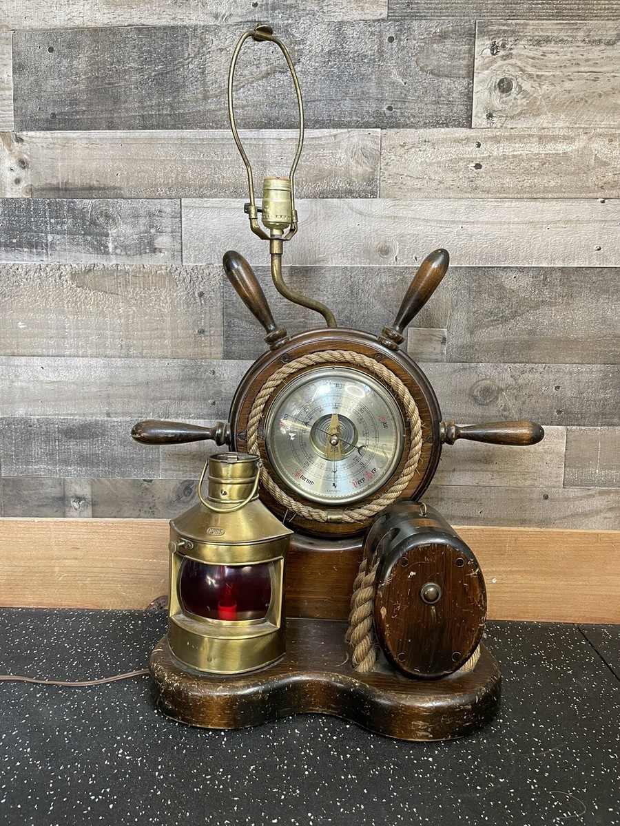 Vintage Nautical Lantern Table Lamp Light W Decorative Boat Vintage
