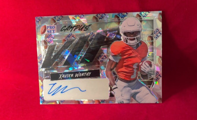 2023 Leaf Pro Set Campus VIP Crystal Prismatic Xavier Worthy Auto 1/1 ...
