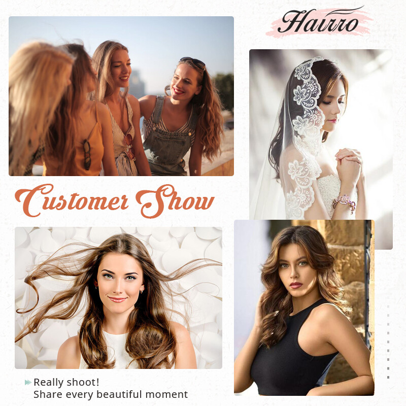 HAIRRO Tape In Real Remy Human Hair Extensions Double Drawn Thick ...